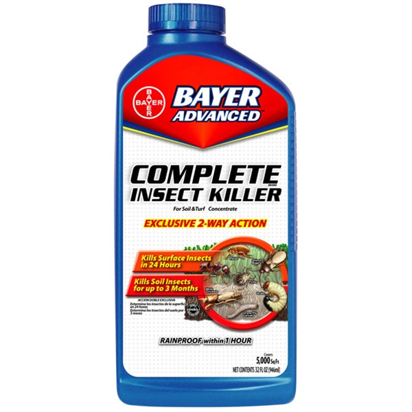 BAYER ADVANCED COMPLETE BRAND INSECT KILLER FOR SOIL & TURF CONCENTRATE ...